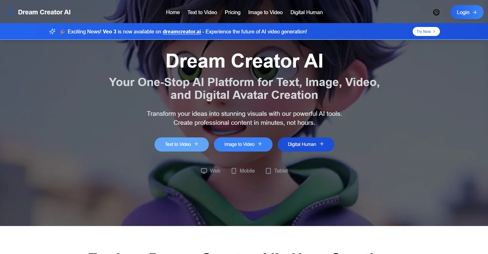 Dream Creator AI - Plataforma de creación de video, imagen y avatar ...