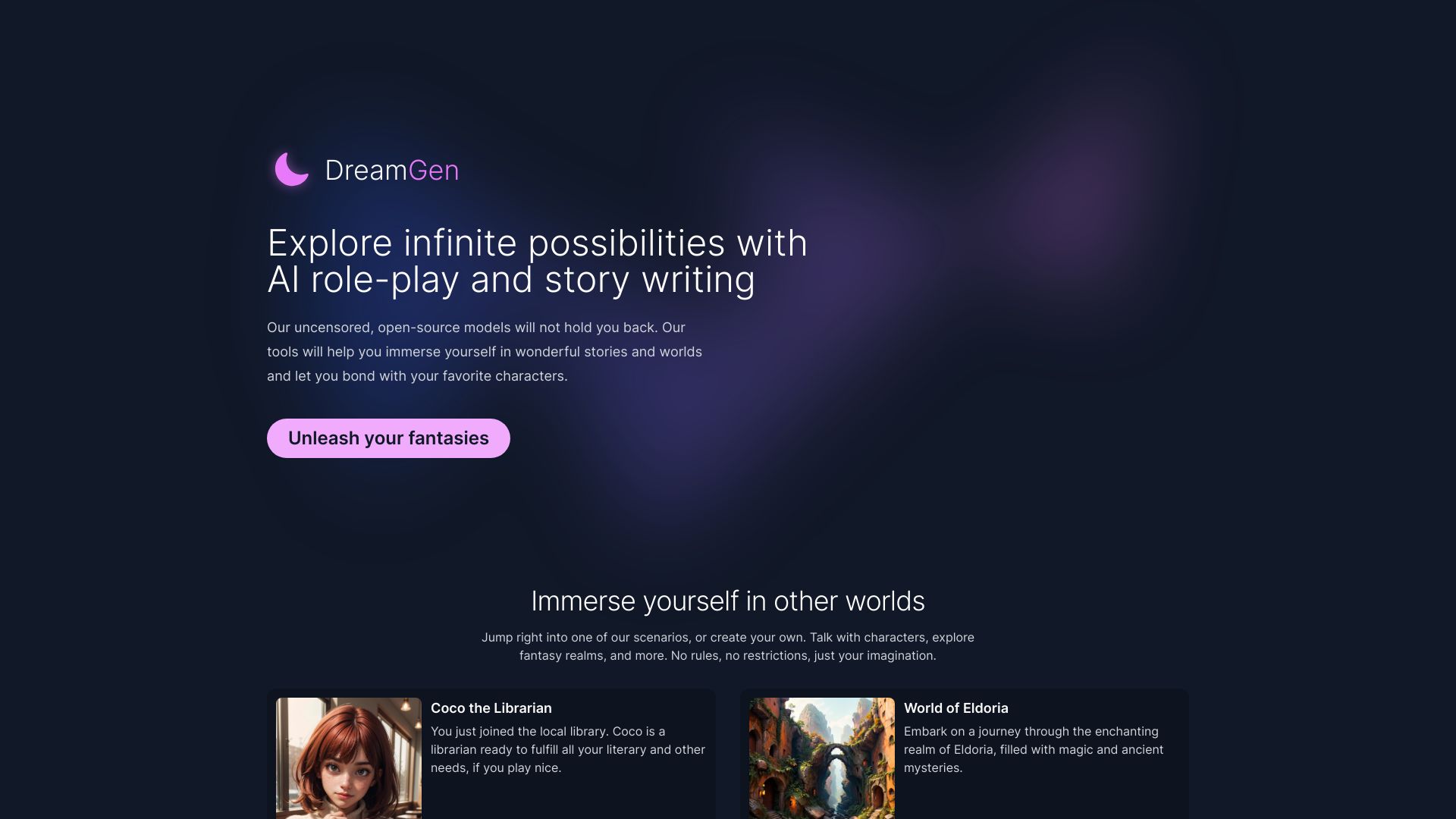 DreamGen: AI Role-Play & Story Generation Tool | Creati.ai