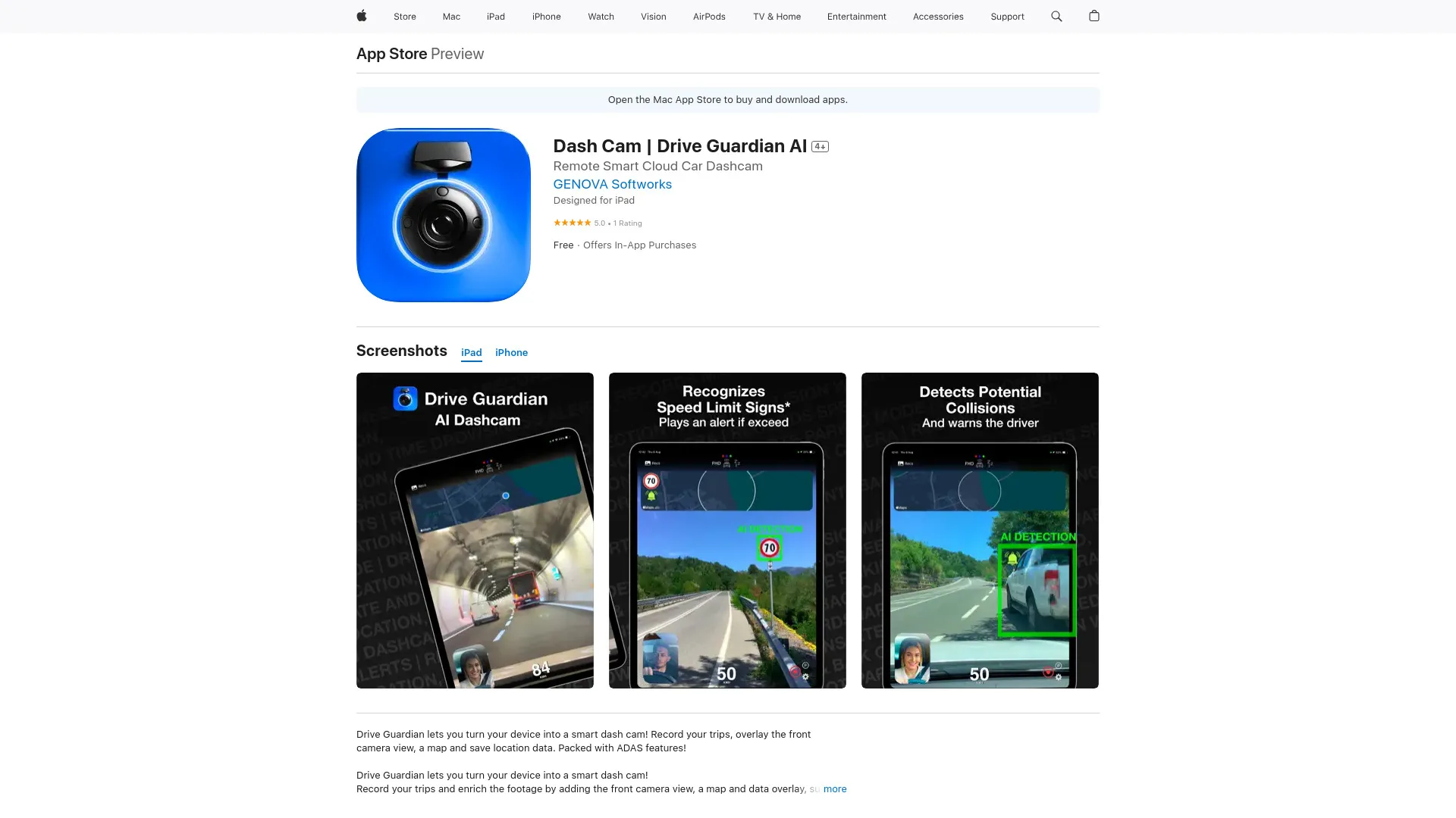Drive Guardian – Smart AI Dash Cam & Safety Features | Creati.ai
