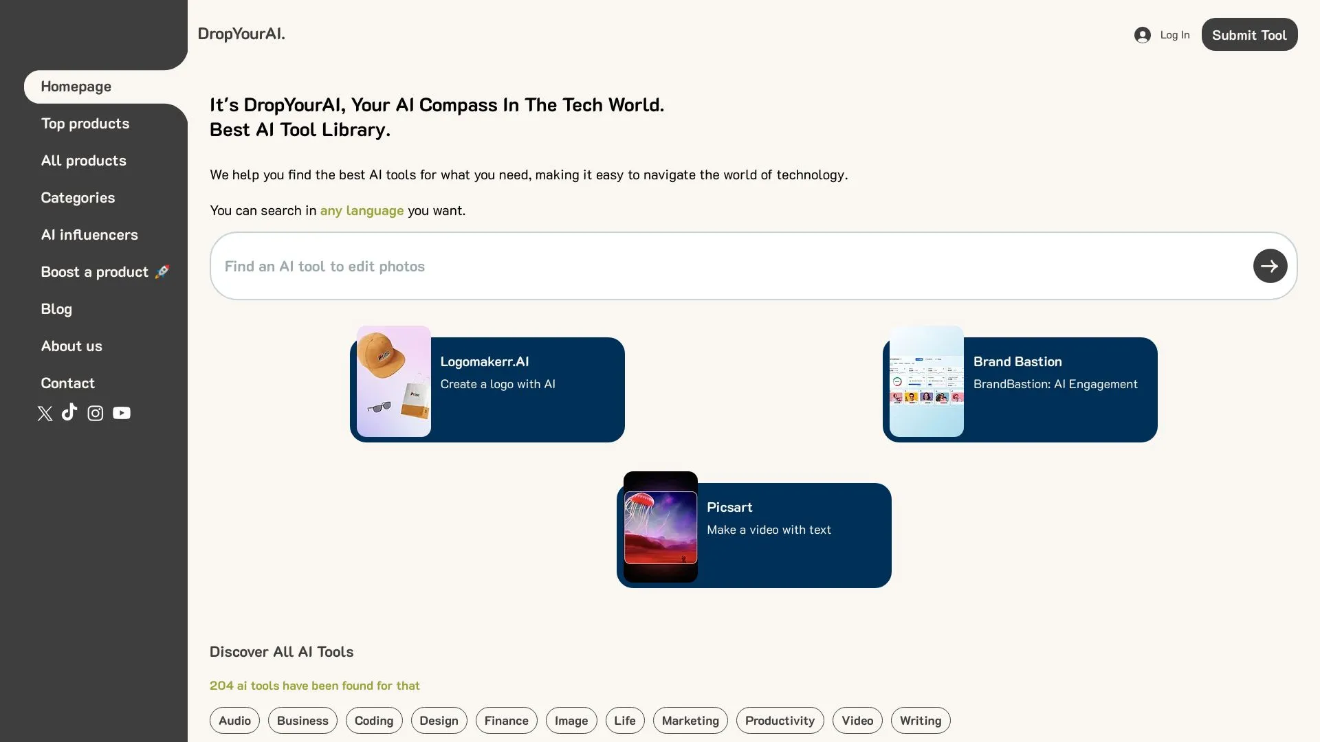 DropYourAi.com - Comprehensive AI Tools Directory | Creati.ai