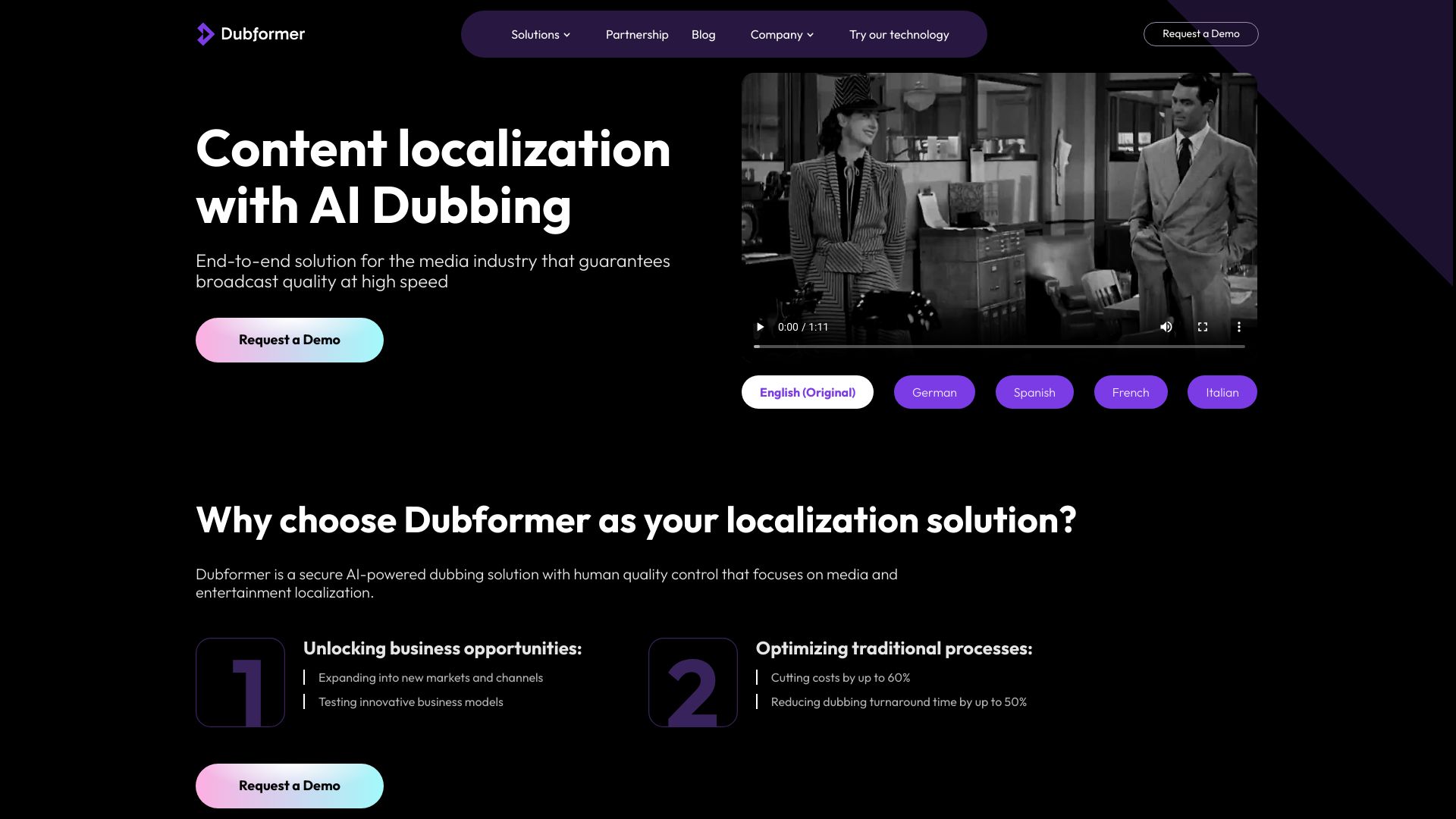 AI-Powered Video Localization Service - Dubformer | Creati.ai