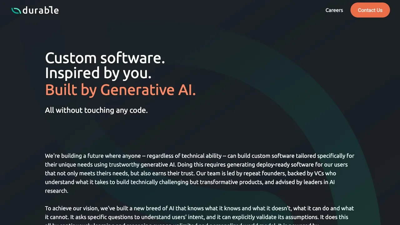 Durable AI: Instant Website Builder & Marketing Platform | Creati.ai