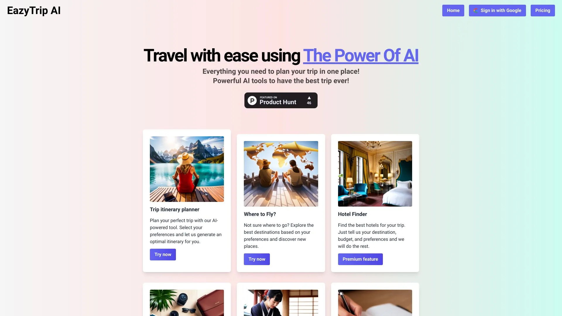 EasyTrip AI - Su planificador de viajes personalizado por IA | Creati.ai
