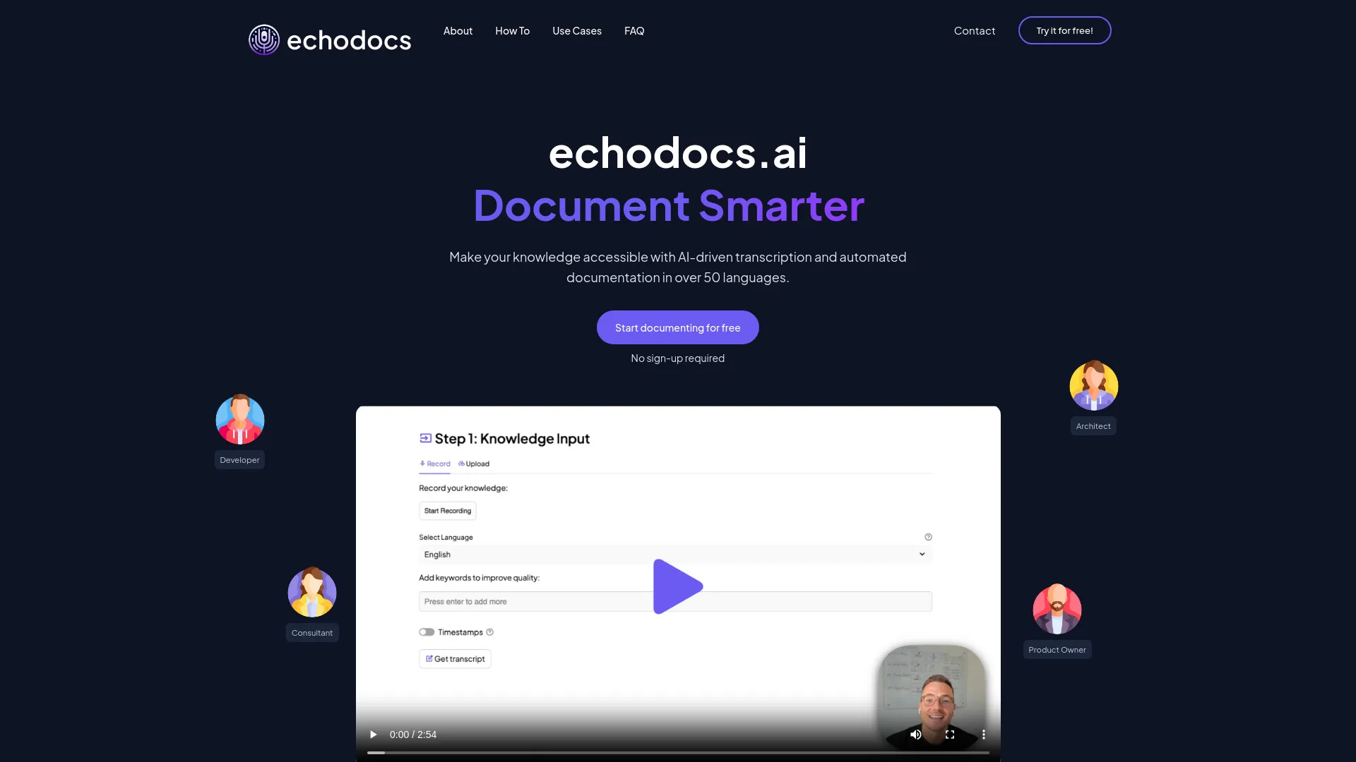 Echodocs - AI-Powered Transcription & Documentation Tool | Creati.ai