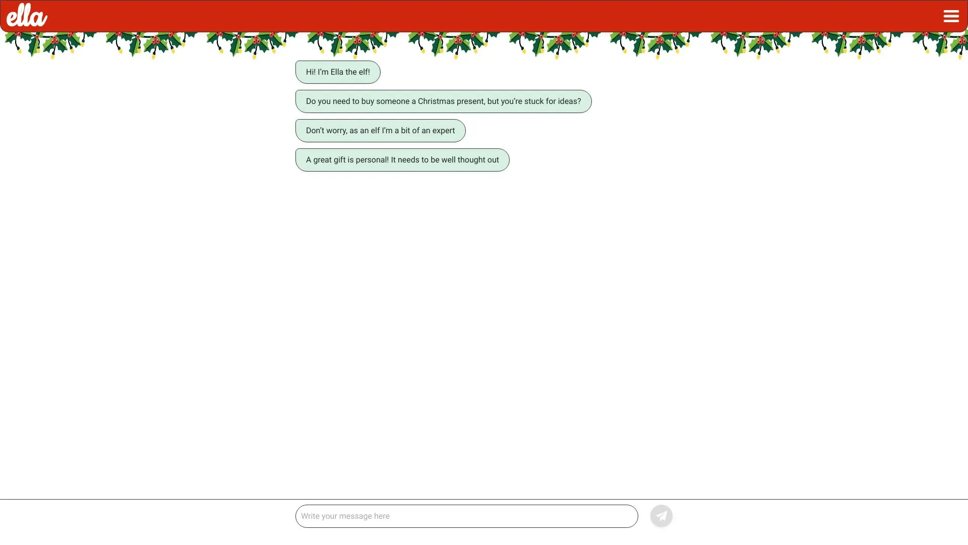 EllaGiftFinder: Find the Perfect Christmas Gifts | Creati.ai