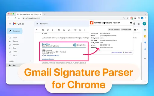 Email Signature Parser - Automatically Extract Contact Details | Creati.ai