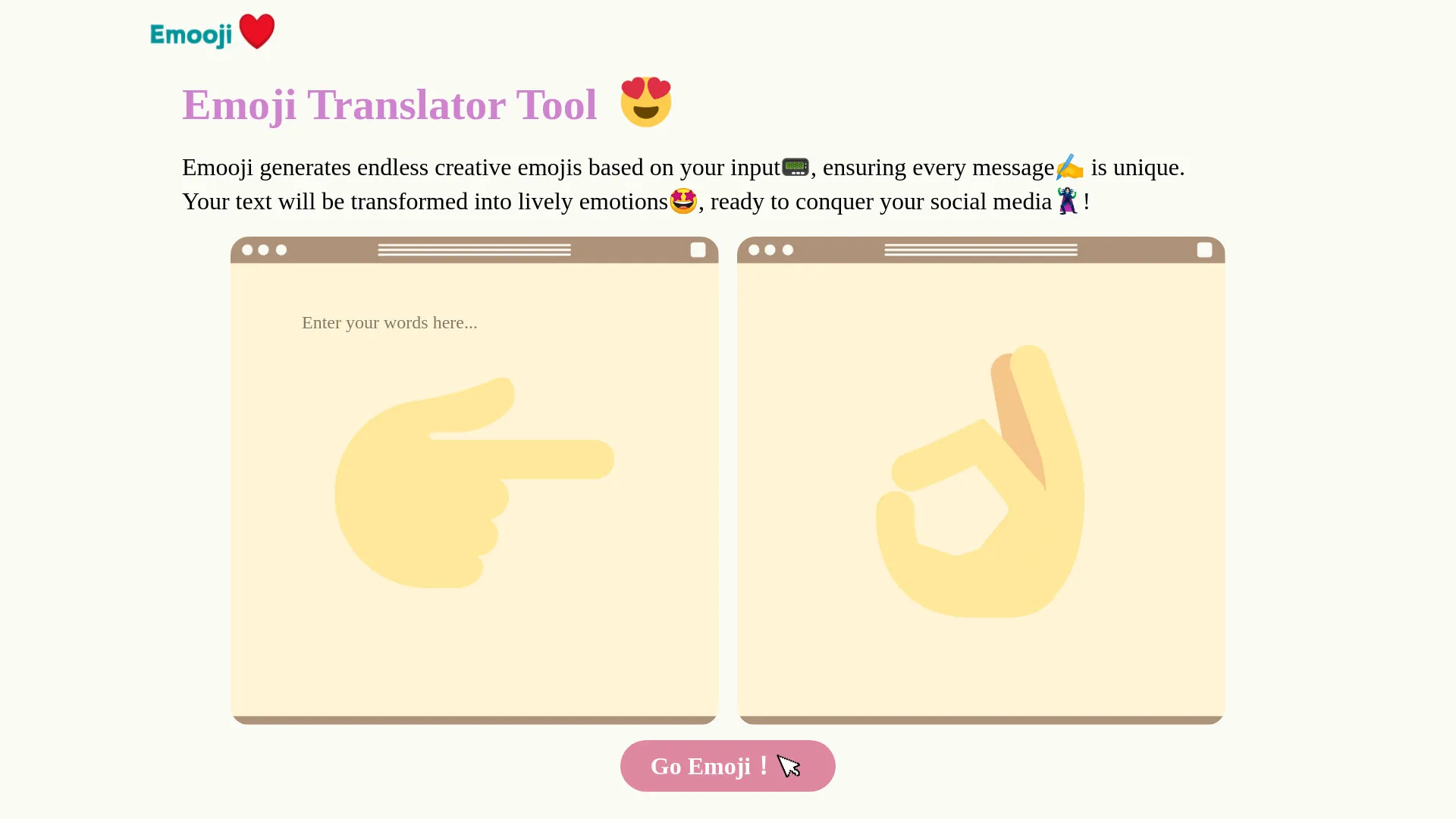 Create Fun Emojis from Your Text with Emooji | Creati.ai