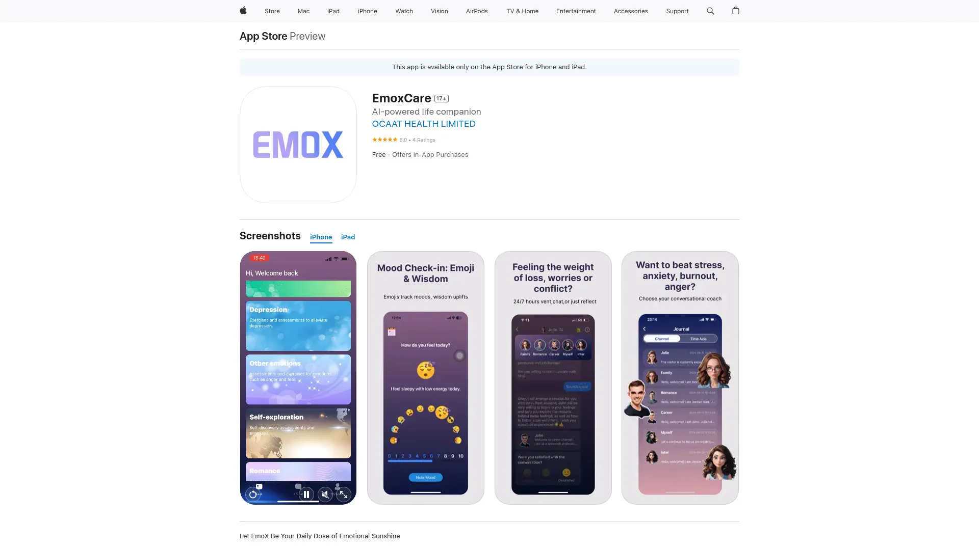 EmoX – AI-Powered Emotional Wellness App | Creati.ai