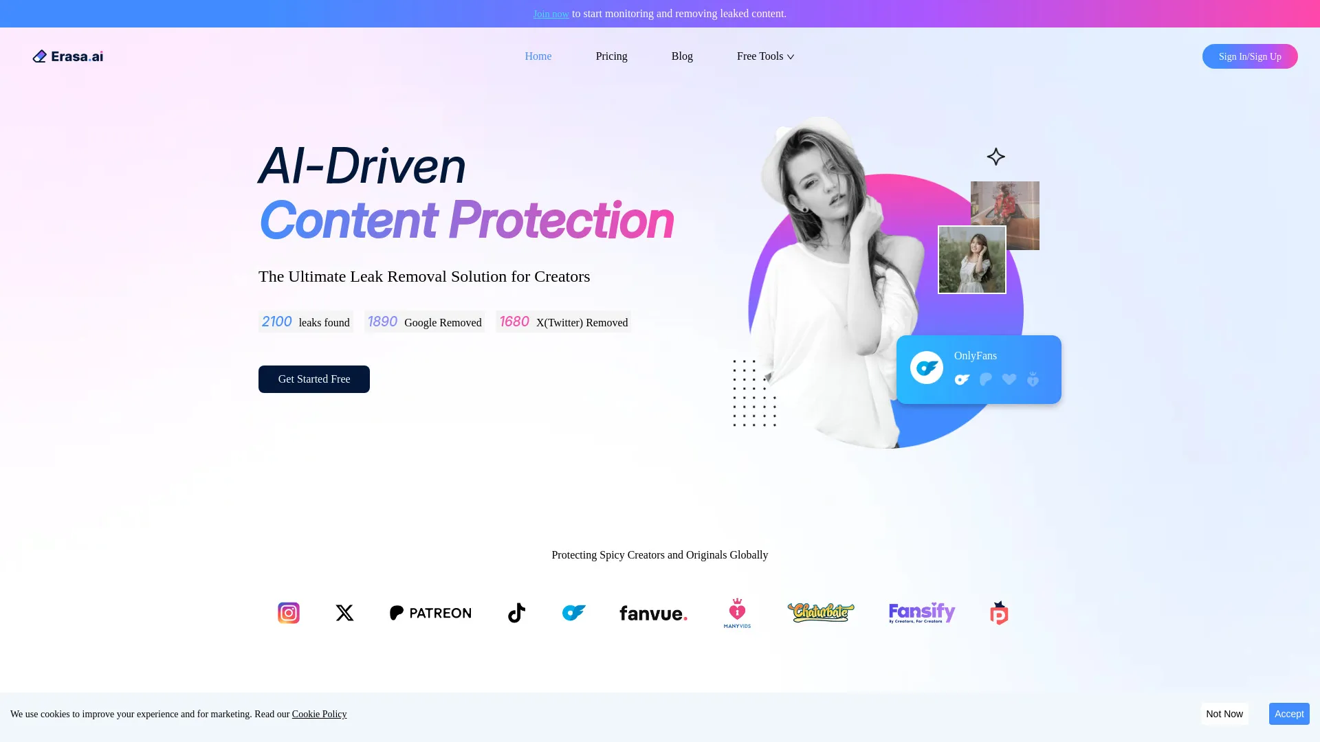 Erasa: Ultimate DMCA Takedown Solution for Content Creators | Creati.ai