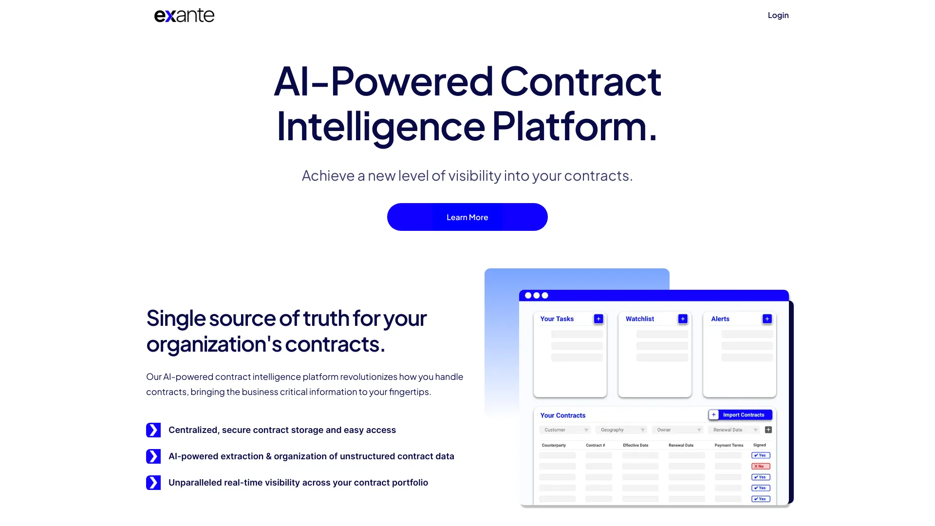 Exante: AI-Powered Contract Management | Creati.ai
