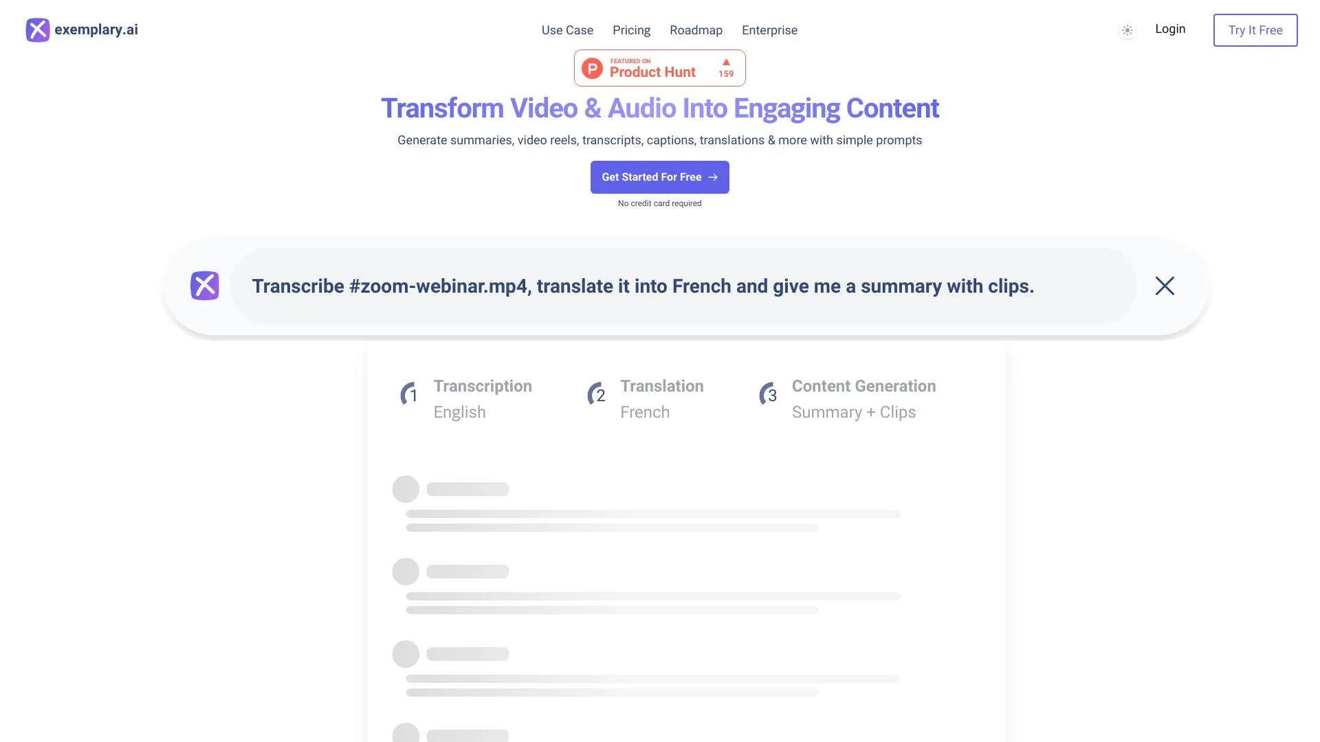 Exemplary AI: Transform Long Videos into Short Clips Effortlessly | Creati.ai