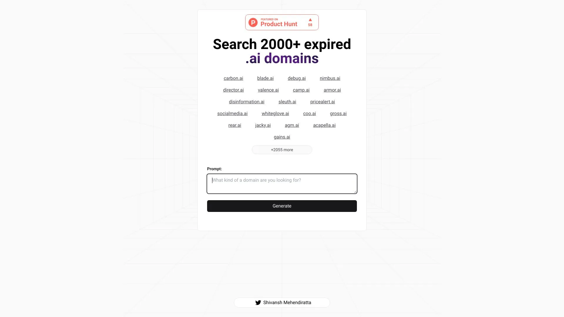 ExpiredAI - Find Valuable Expired .ai Domains Instantly | Creati.ai