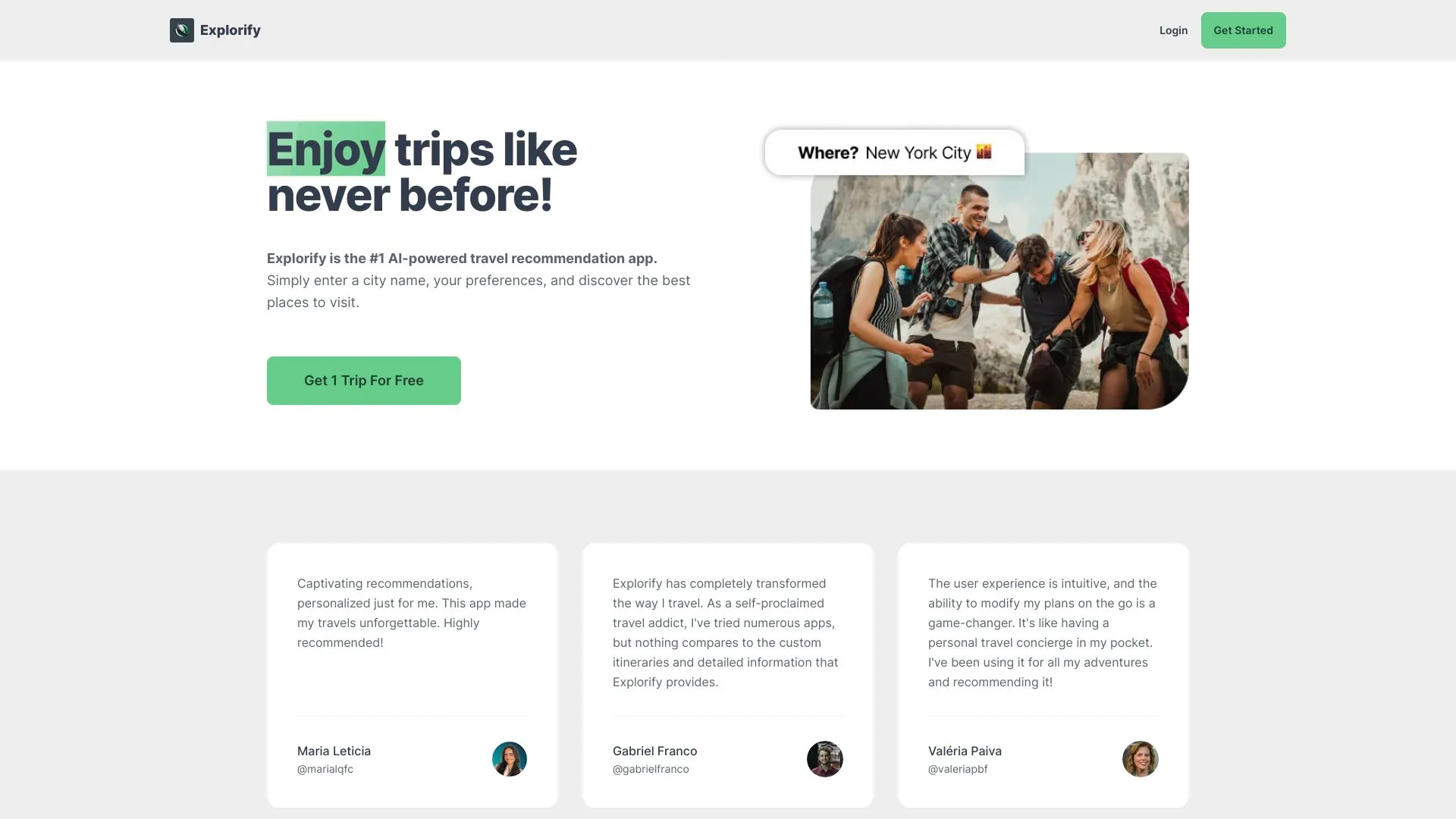 Explorify: AI-powered Travel Recommendations | Creati.ai