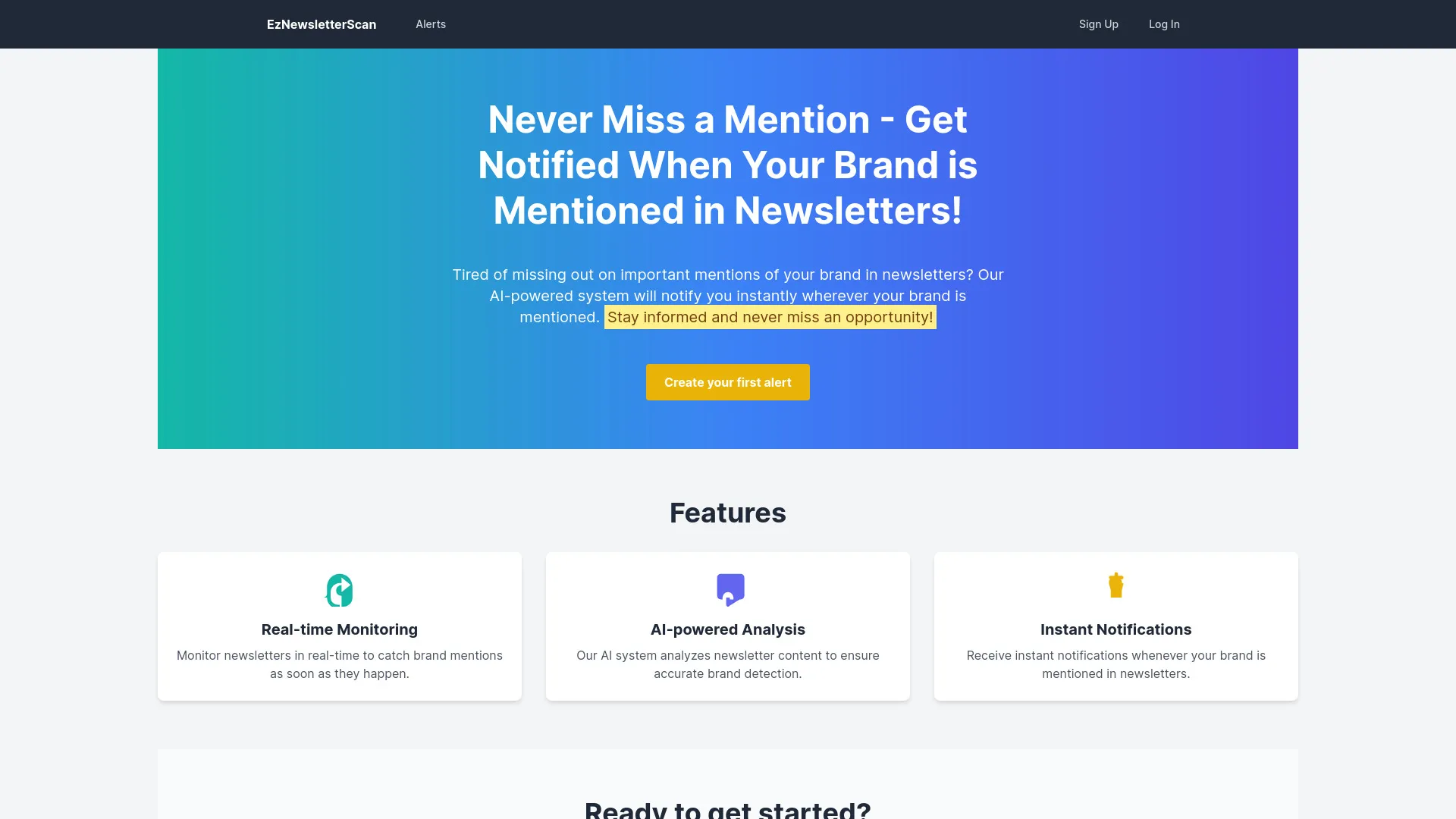 EzNewsletterScan: Instant Brand Mention Alerts | Creati.ai