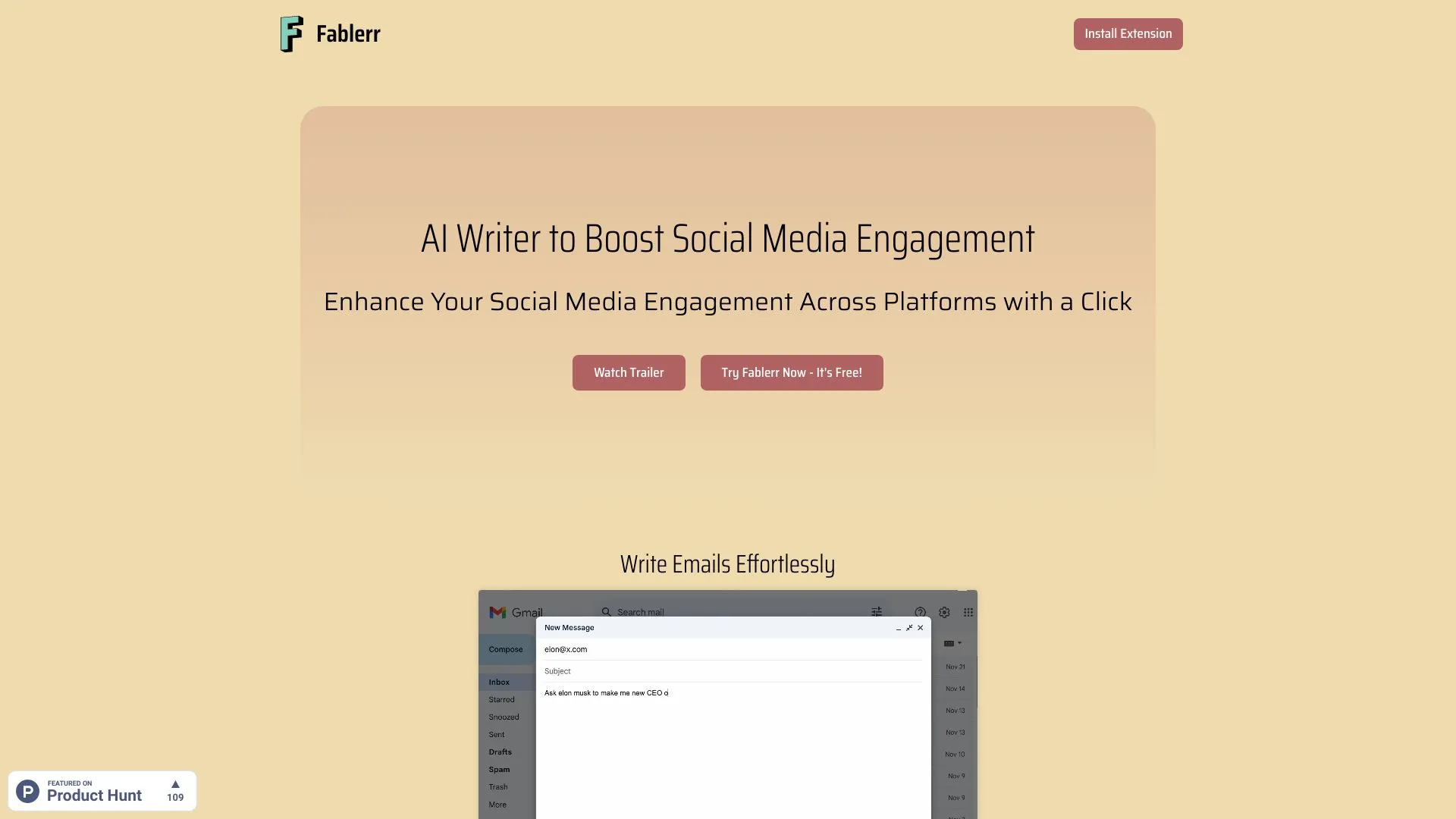Fablerr – Your AI Writer for Social Media Engagement | Creati.ai