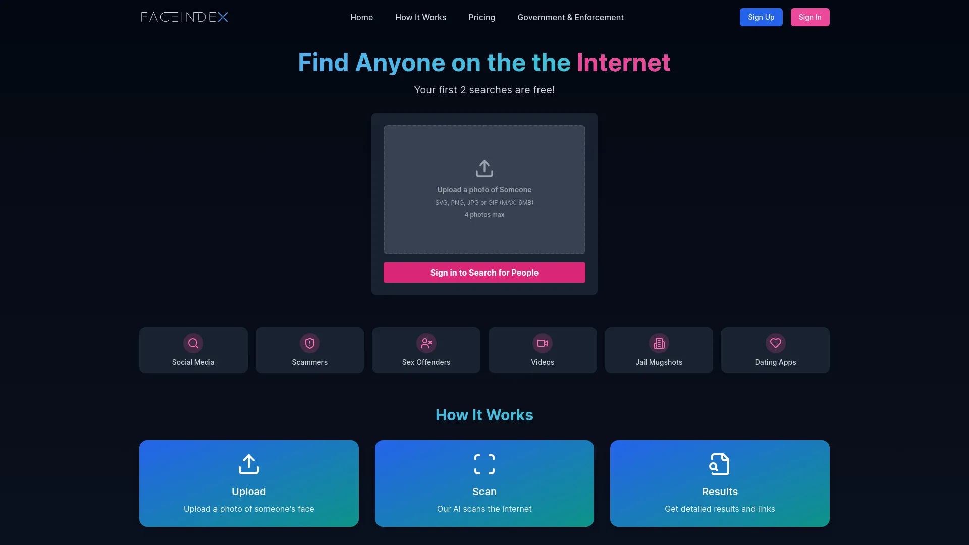 Face Index: Advanced Facial Recognition Service | Creati.ai
