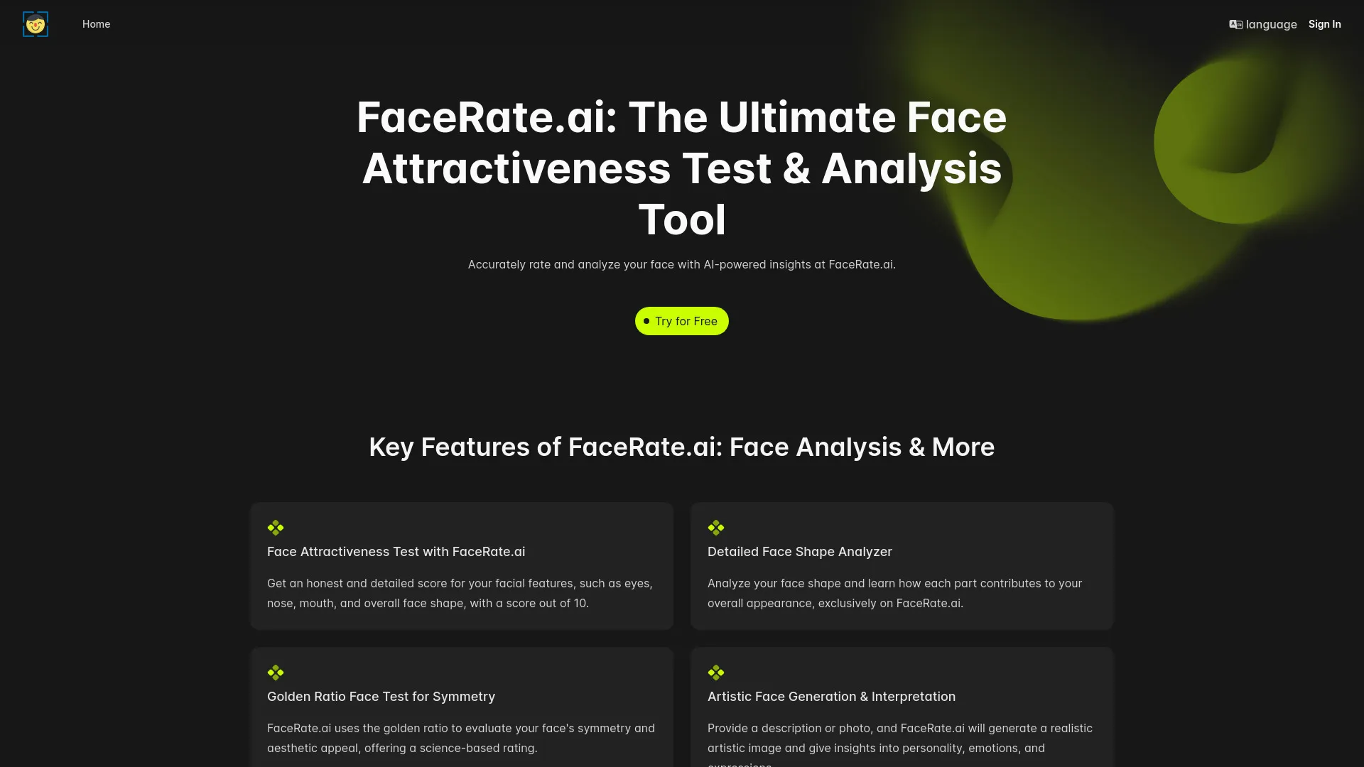 FaceRate.ai - AI-Powered Face Attractiveness Testing & Analysis | Creati.ai