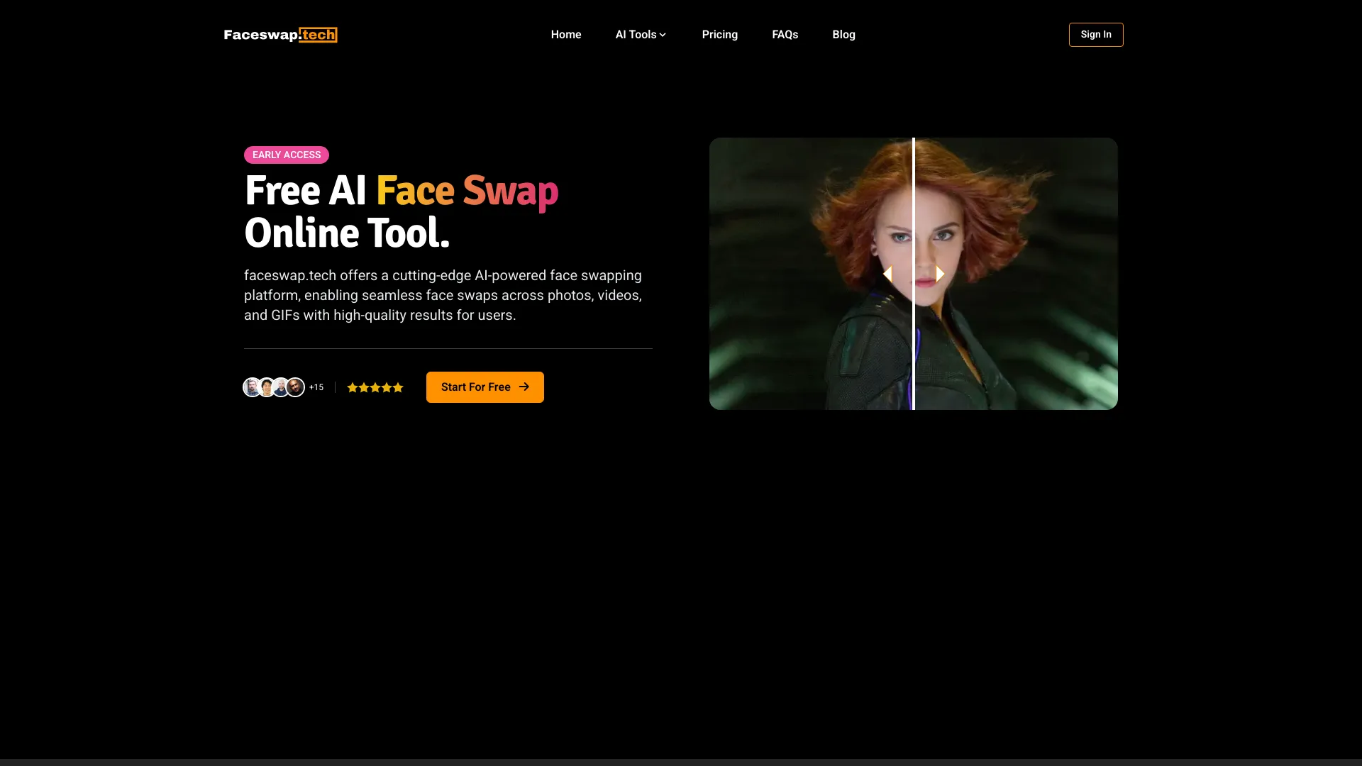AI Face Swapping Tool Online - Faceswap.tech | Creati.ai