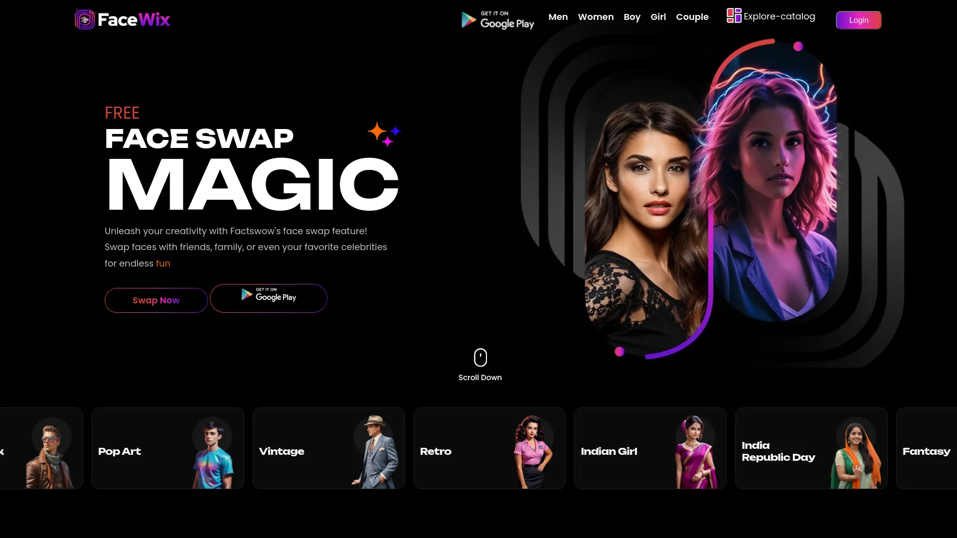FaceWix - Free AI Face Swapping Tool for Fun Photos | Creati.ai
