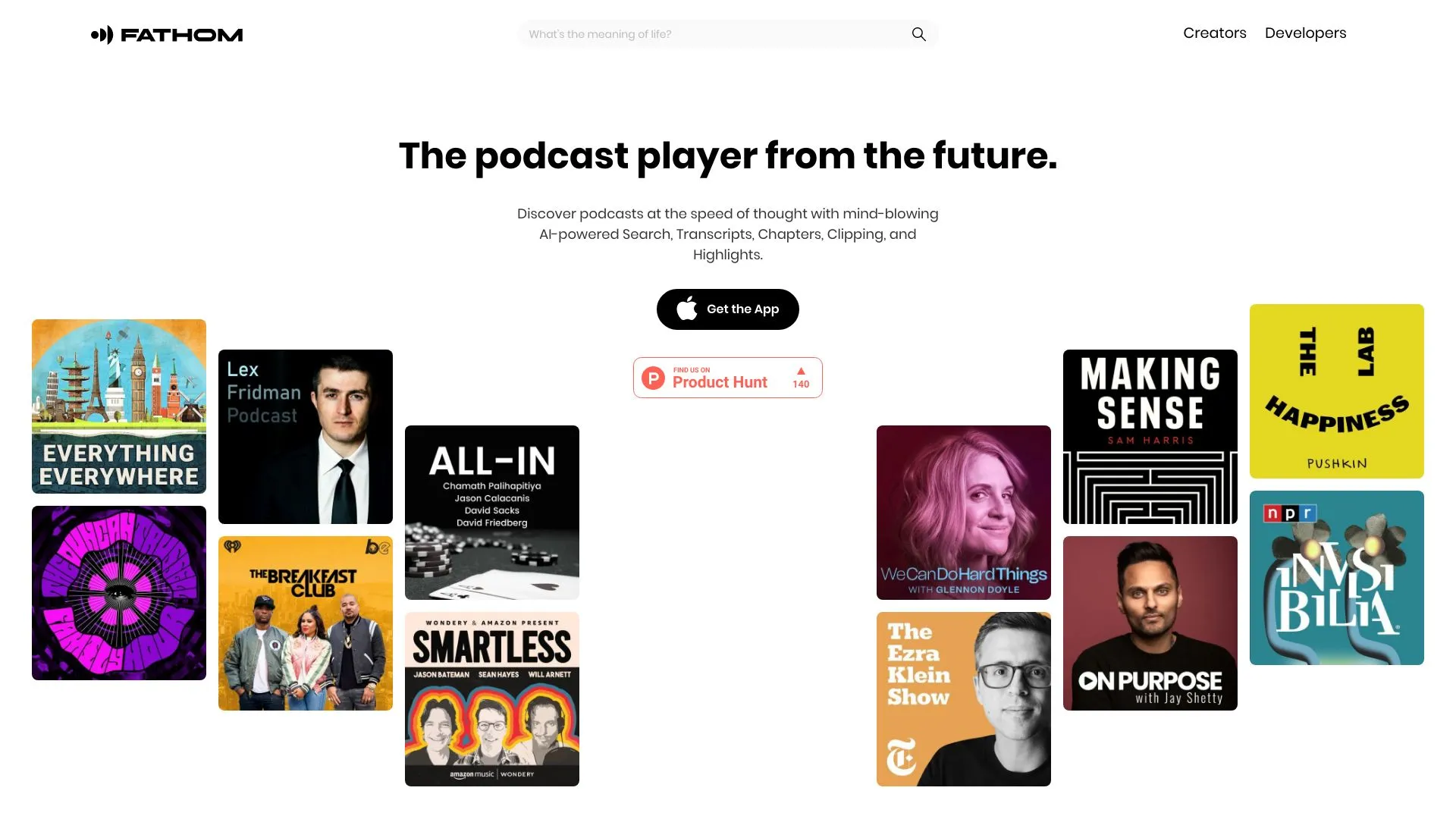 Fathom.fm - AI-Powered Podcast Discovery and Listening | Creati.ai