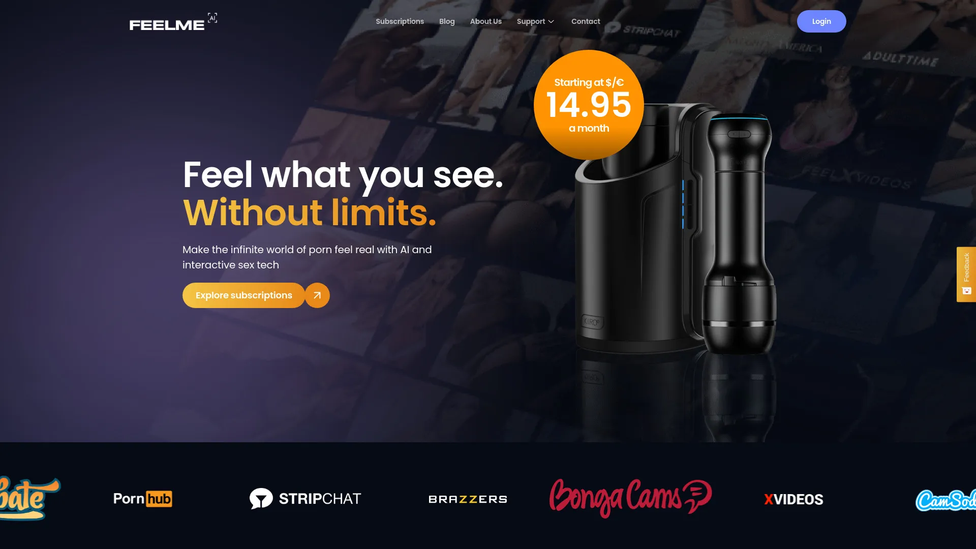 FeelMe AI - Experience Interactive Adult Entertainment | Creati.ai