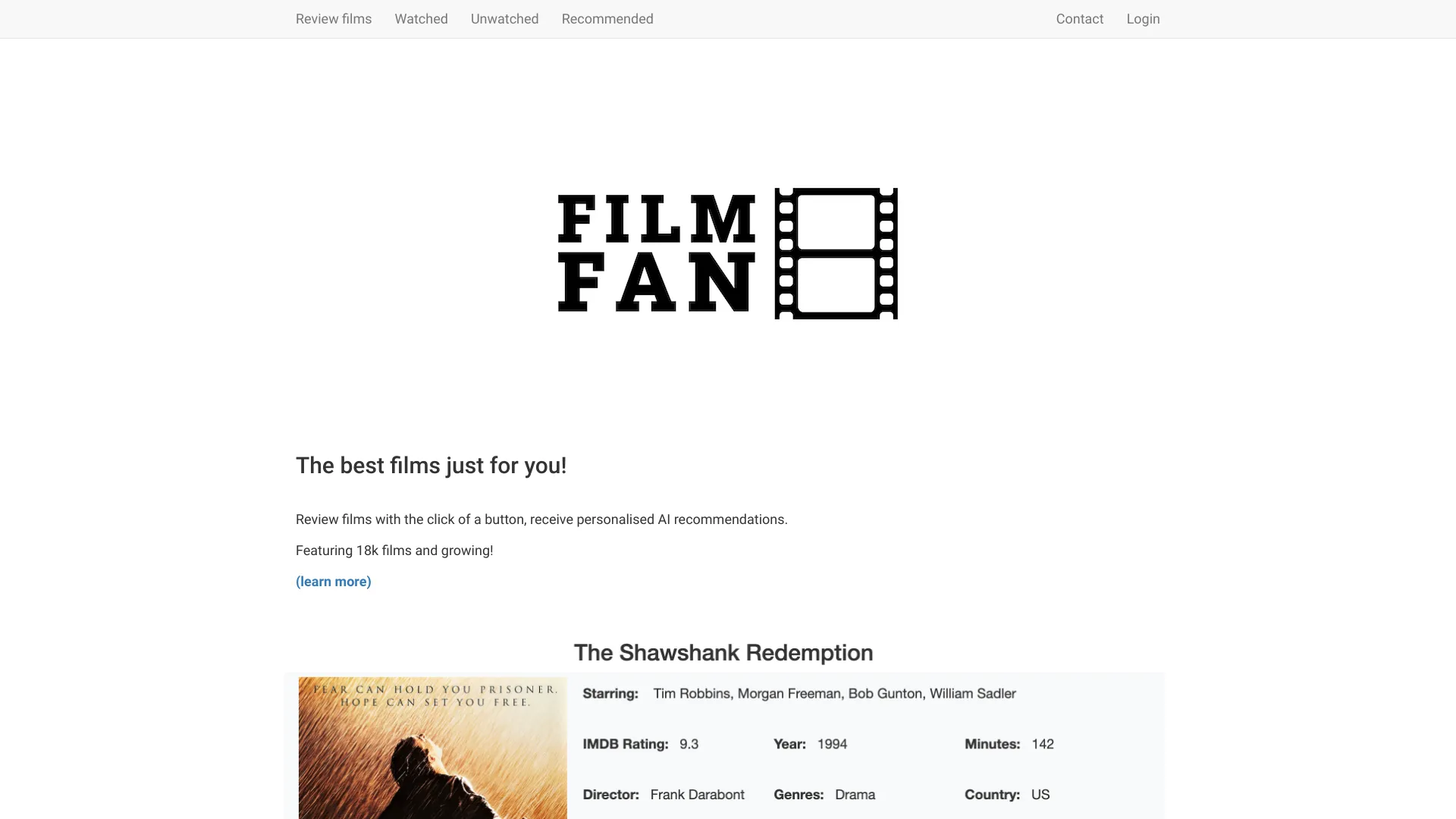 FilmFan: Recomendaciones personalizadas de películas mediante IA ...