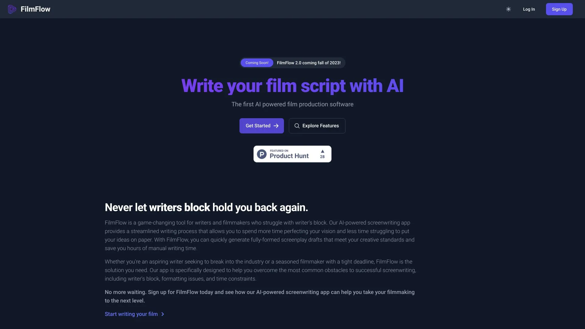 FilmFlow - AI-Powered Film Production Tool | Creati.ai