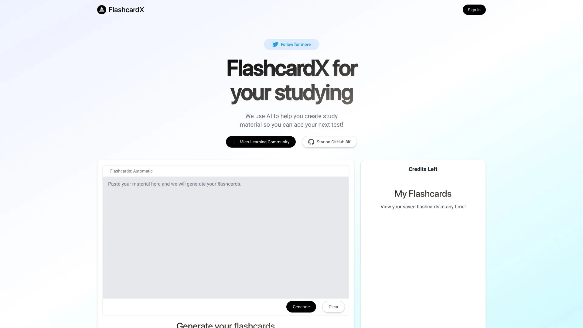 FlashCard X - Effective Learning with Custom Flashcards | Creati.ai
