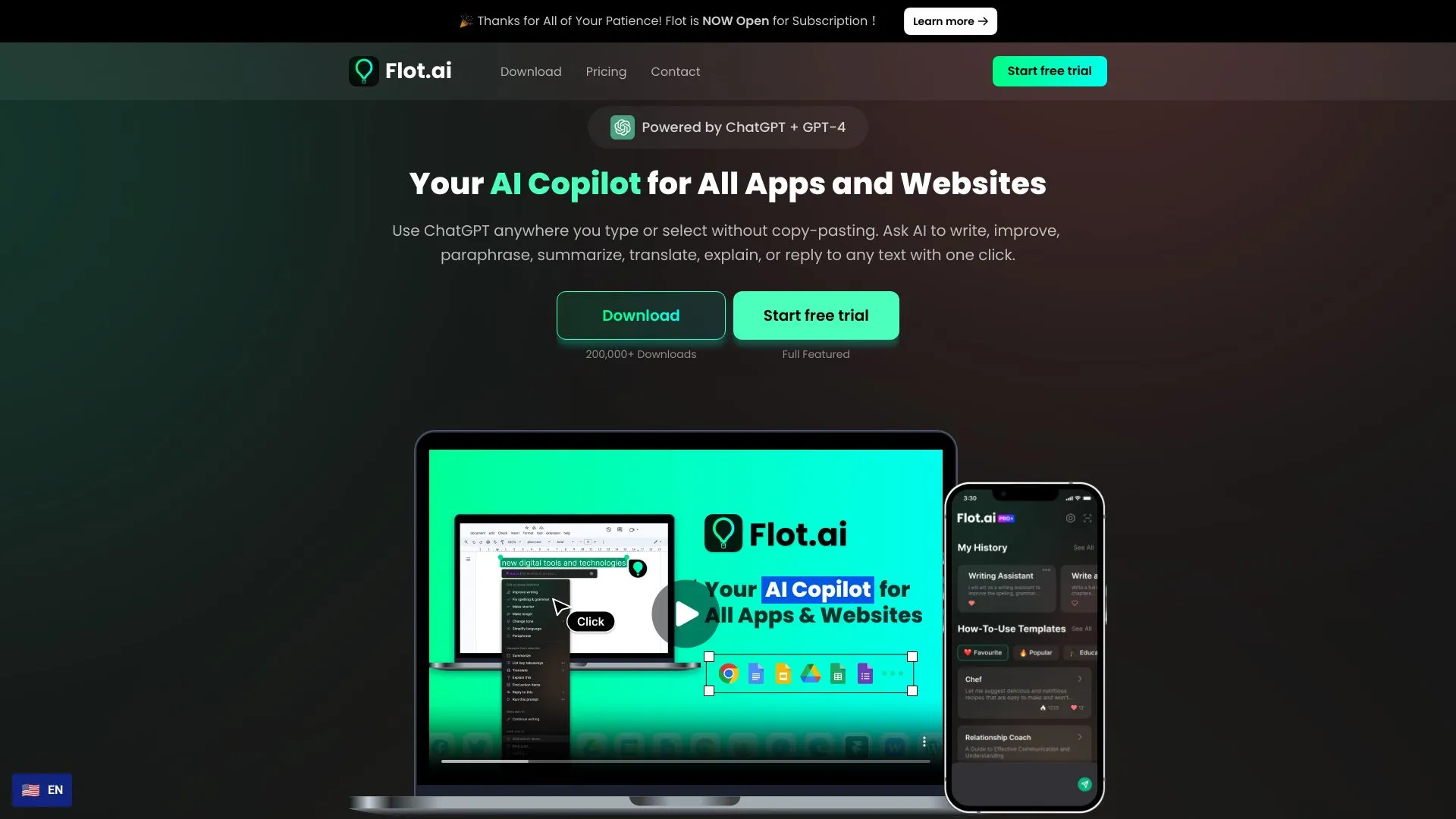 Flot.ai - The Ultimate AI Copilot for Productivity | Creati.ai