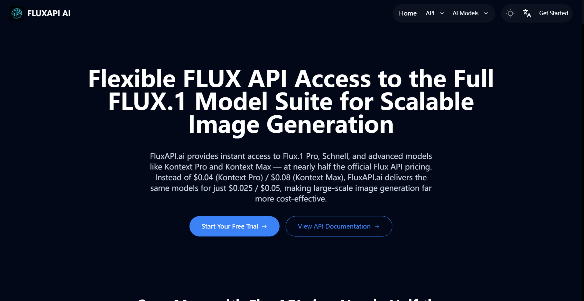 FluxAPI.ai - 高度なAI画像生成のための手頃でスケーラブルなAPI | Creati.ai