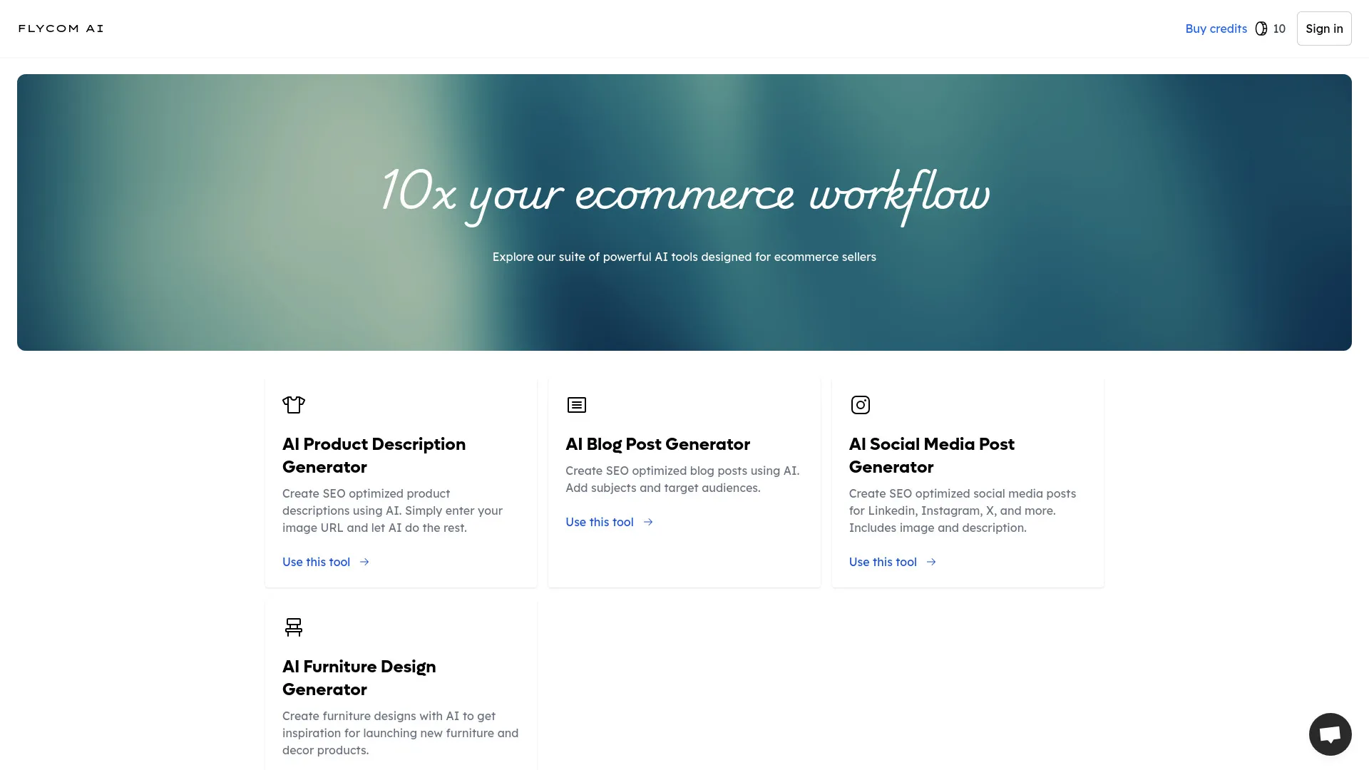 Flycom AI: Herramientas de IA para Vendedores de Comercio Electrónico | Creati.ai