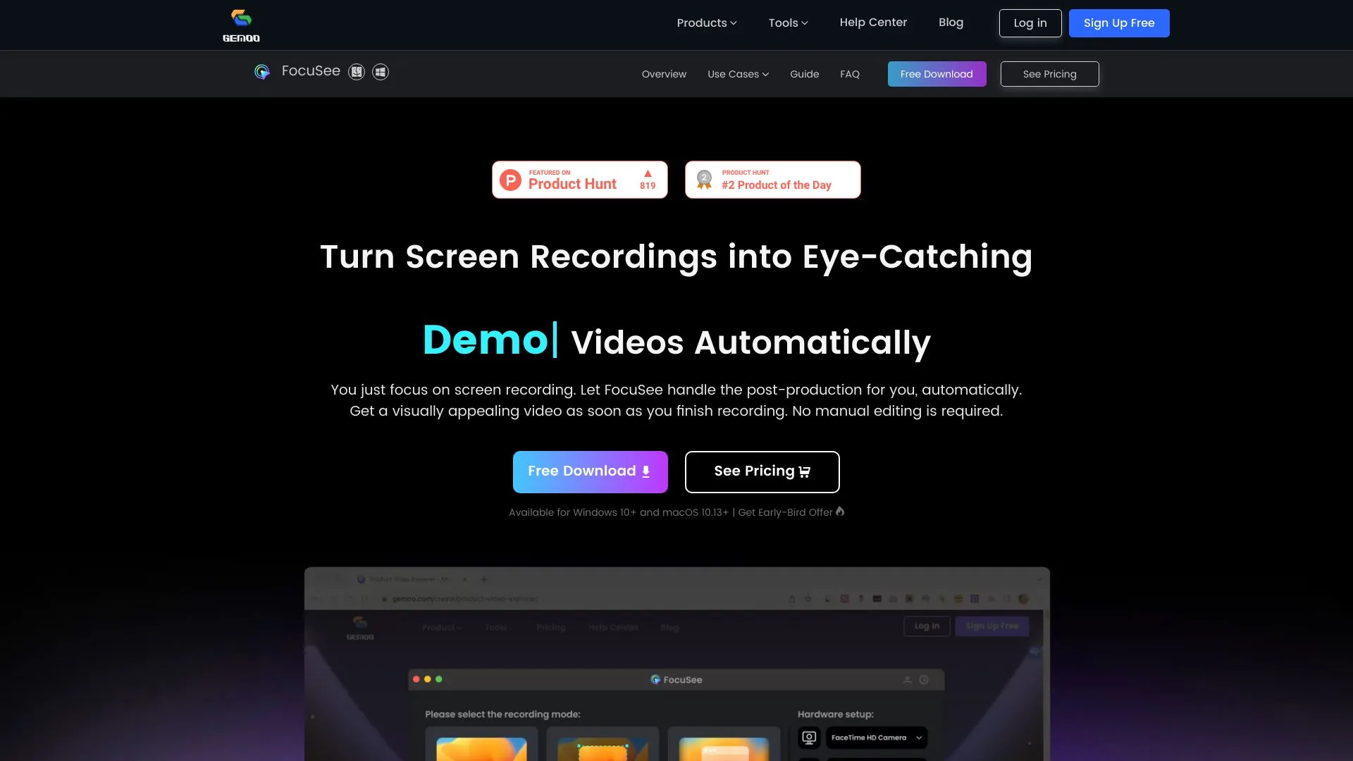 FocuSee: Advanced Screen Recording with Automatic Zoom | Creati.ai
