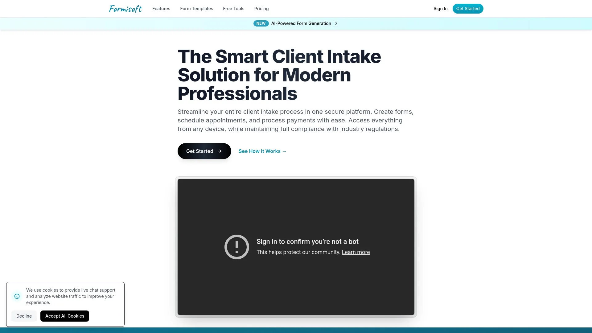 Formisoft: Streamlined Client Intake Forms & Secure Data Management | Creati.ai