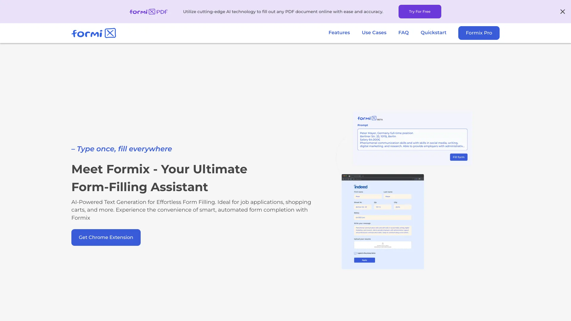 Asistente de llenado de formularios impulsado por IA | Formix | Creati.ai