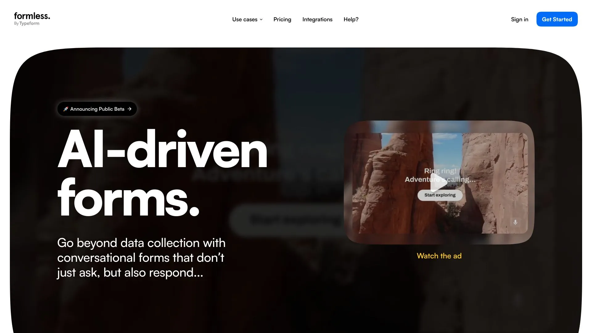 Formless AI-driven Conversational Forms | Typeform | Creati.ai