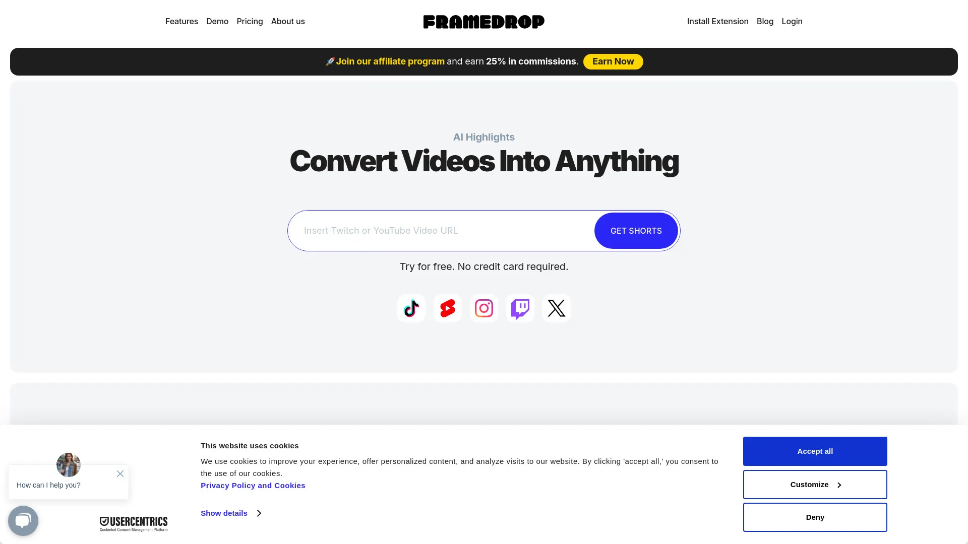 Automate Video Content Repurposing with Framedrop AI | Creati.ai