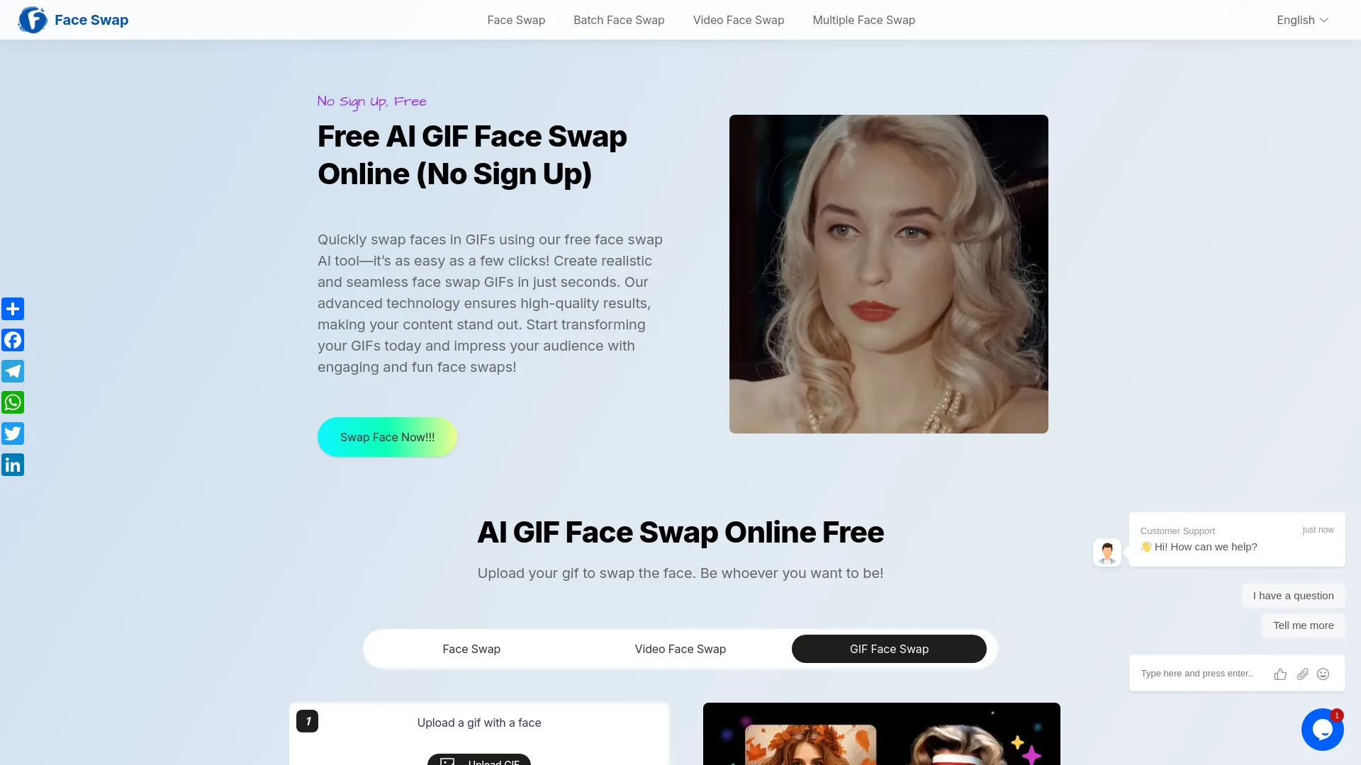 Free AI GIF Face Swap Online - AI Face Swapper | Creati.ai