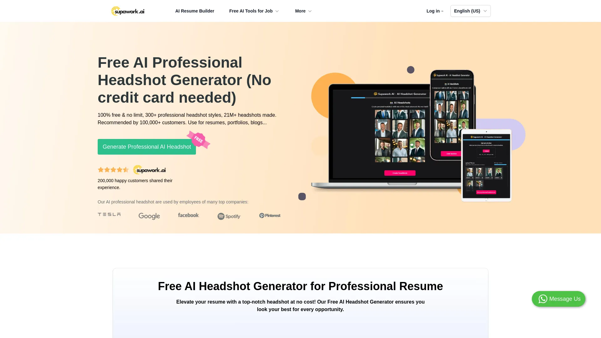 AI Professional Headshot Generator - Free & Easy to Use | Creati.ai