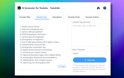 Gerador de Tags AI Gratuito para YouTube | Aumente sua Visibilidade | Creati.ai