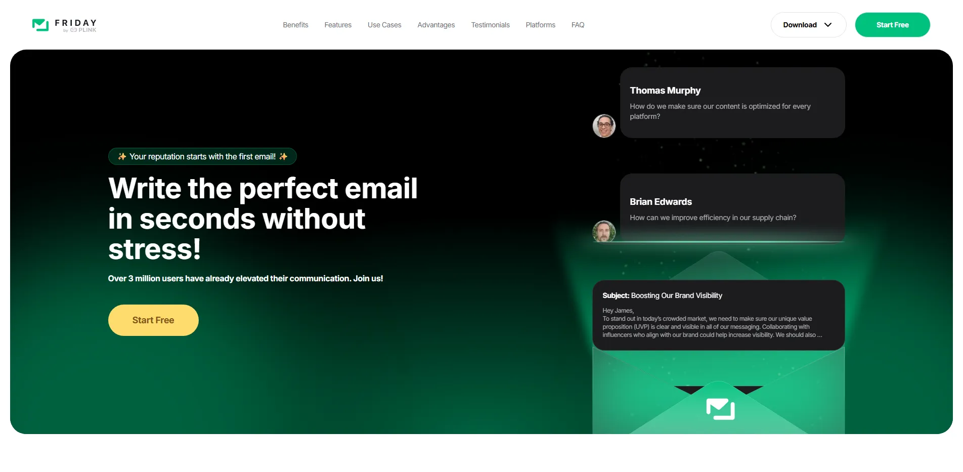 Friday AI - Seu Assistente de E-mail Inteligente | Creati.ai