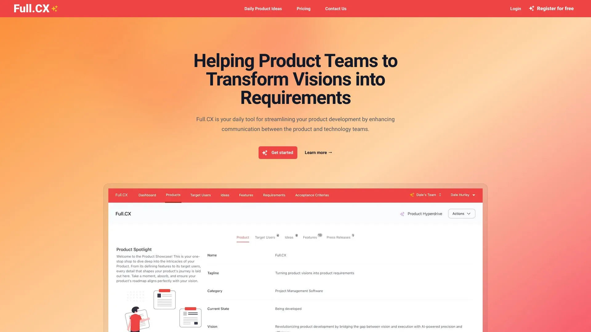 Full.CX: Plataforma de Gestión de Productos Impulsada por IA | Creati.ai