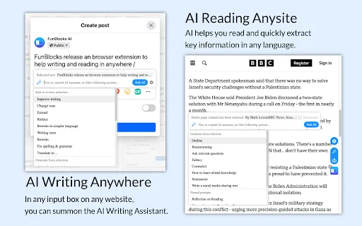 FunBlocks AI - Enhance Your Writing & Reading | Creati.ai