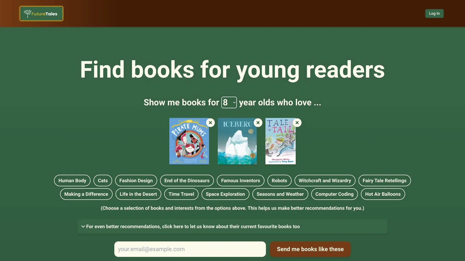 FutureTales: App de Lectura Impulsada por IA para Niños | Creati.ai