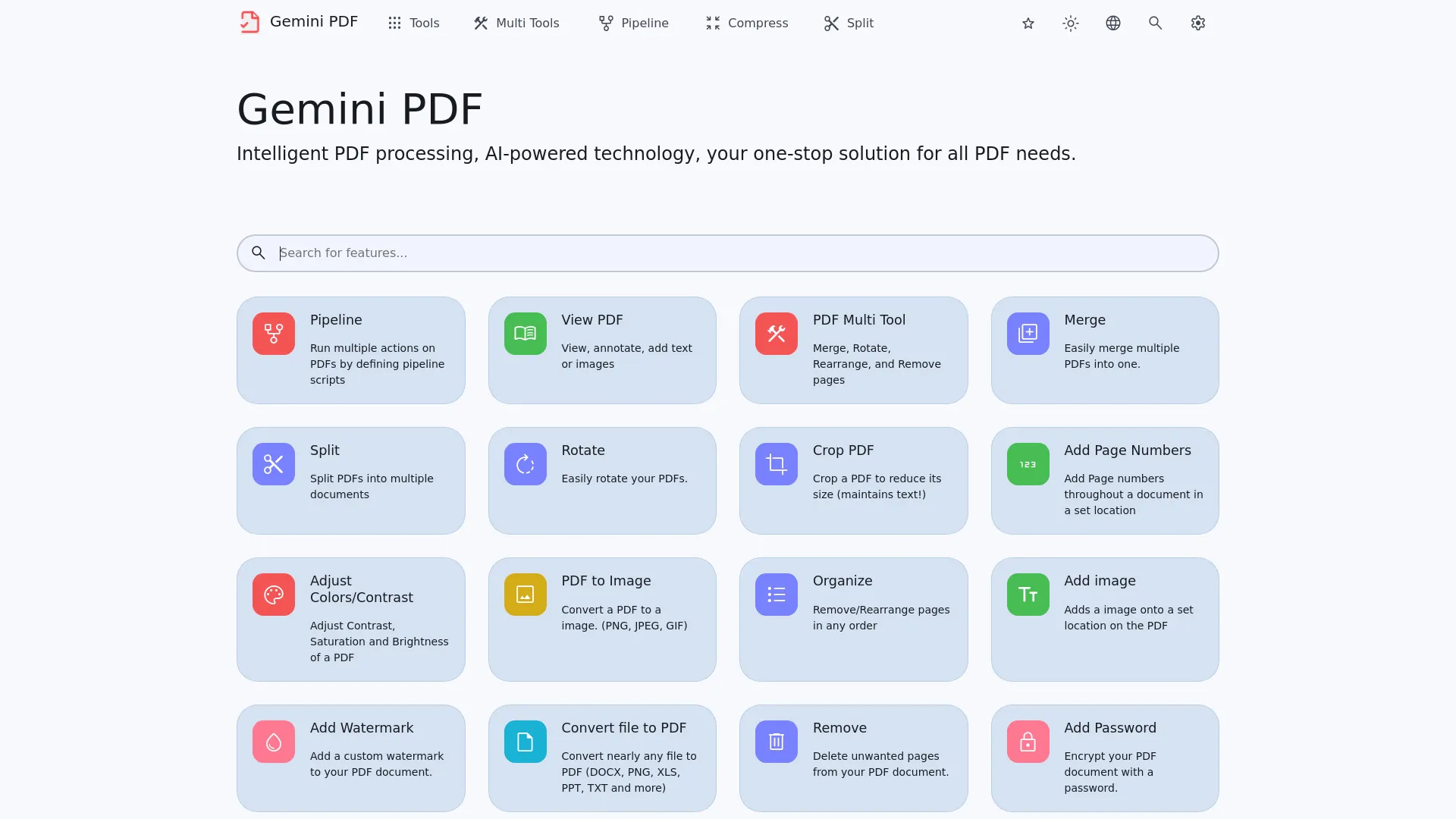 Gemini PDF : Outils PDF En Ligne Gratuits et Puissants | Creati.ai
