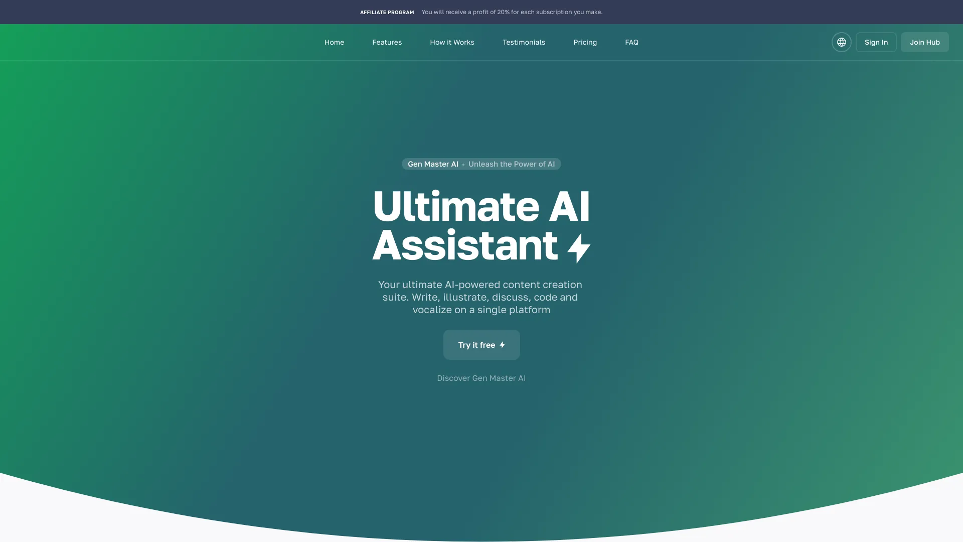 Genmaster.ai - Your All-in-One AI Content Creation Solution | Creati.ai