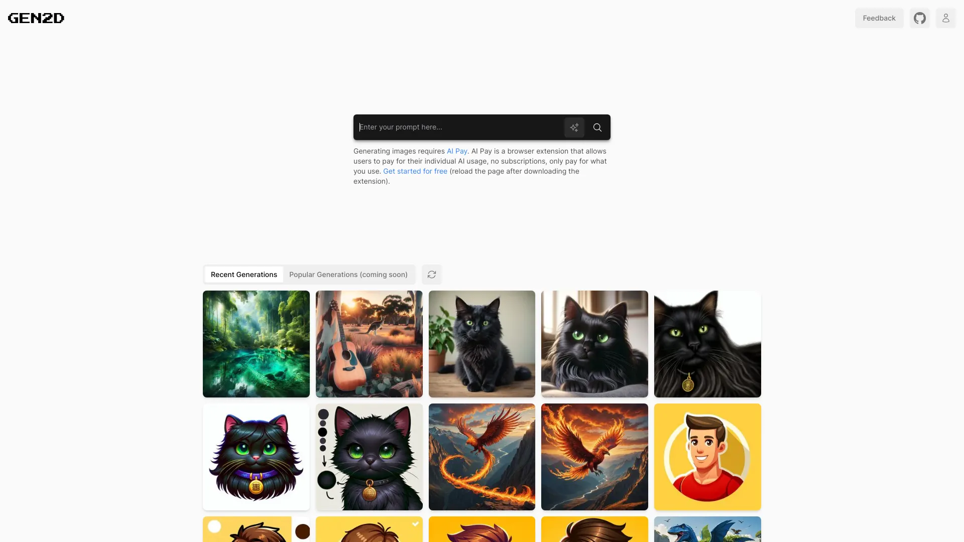 GEN2D - Generate Stunning Custom AI Images | Creati.ai