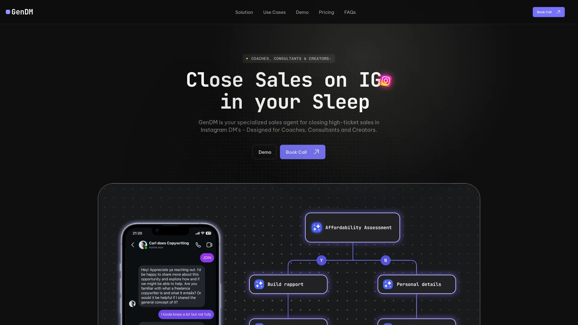 GenDM: Automate High-Ticket Sales via Instagram DMs | Creati.ai