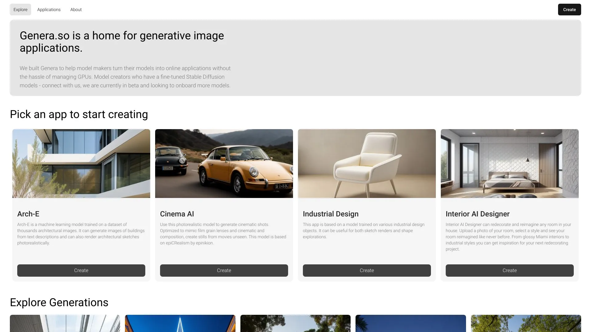 Genera.so - AI-Driven Generative Image Applications | Creati.ai