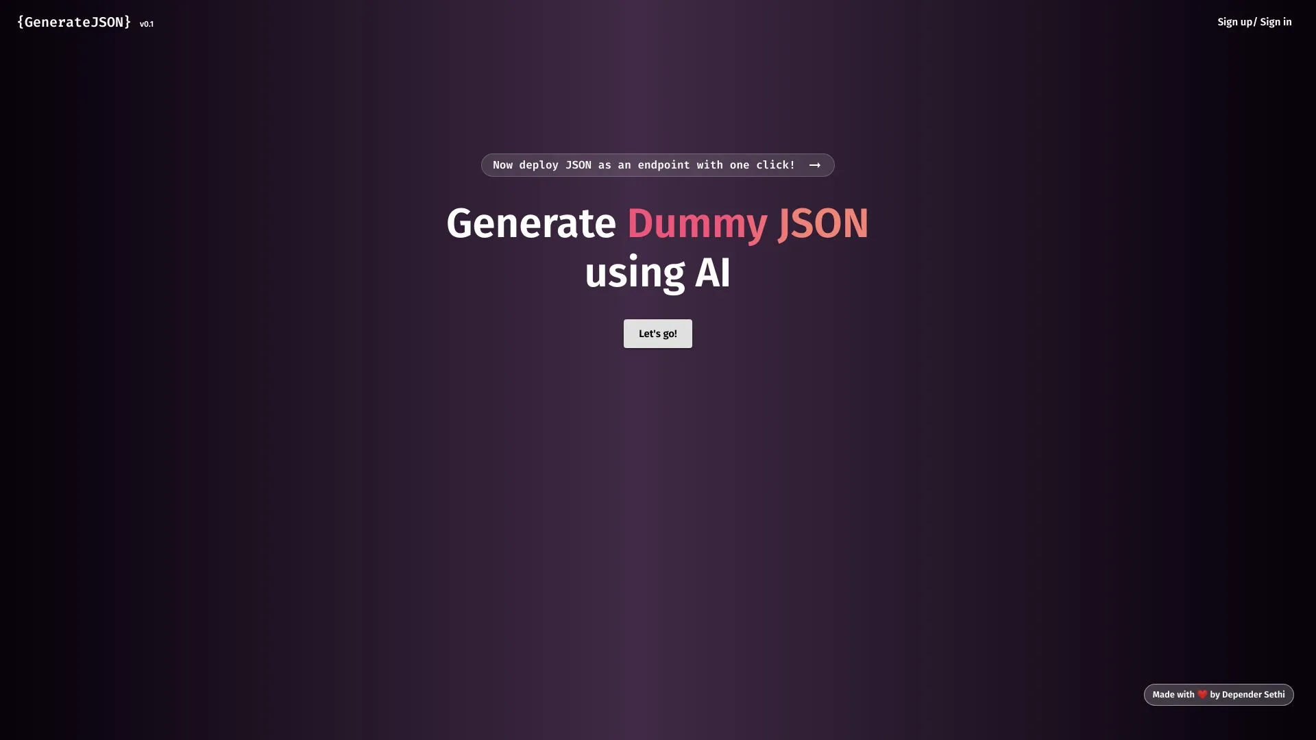 GenerateJSON.com - Generador de Datos JSON Personalizados | Creati.ai