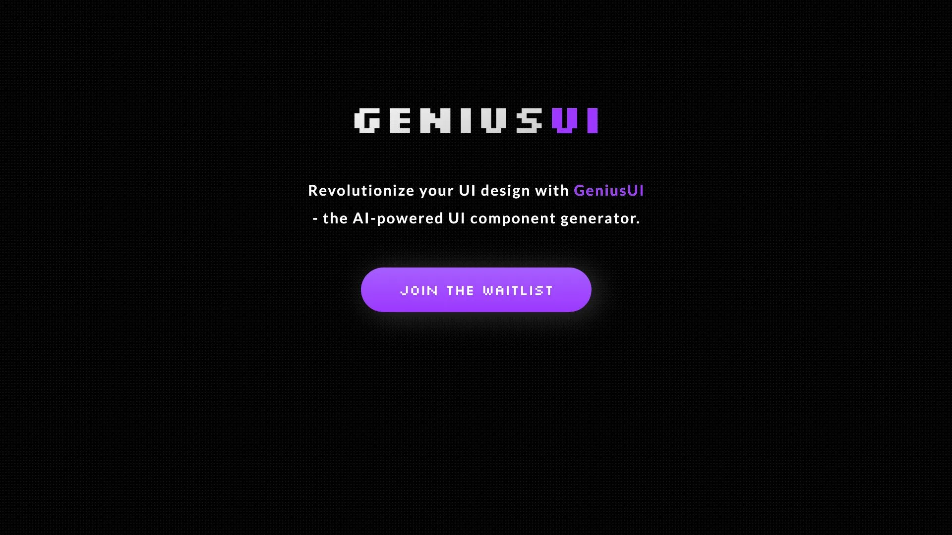 GeniusUI - AI-Powered UI Design & Code Generation Tool | Creati.ai